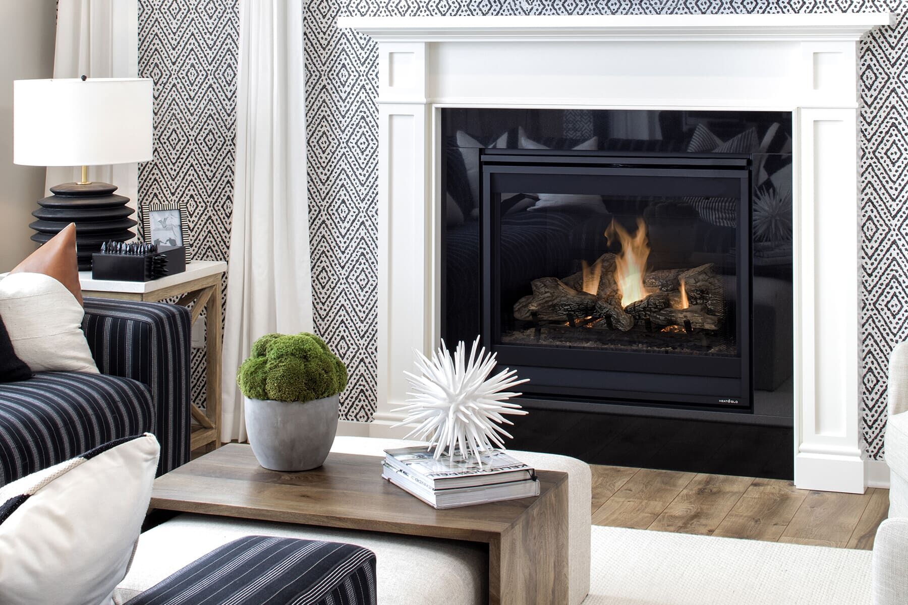 Creating A Fireplace Scene OKD Luxury Fireplace TV Stand For TVs Up To
